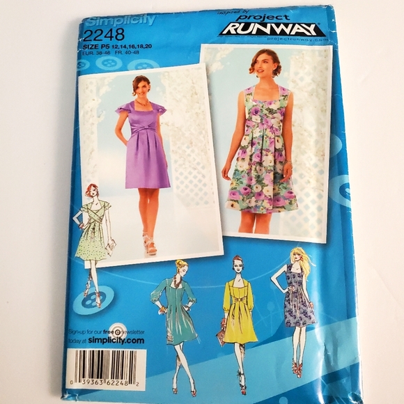 Simplicity | Other | Simplicity Misses Summer Dress 2248 Project Runway ...